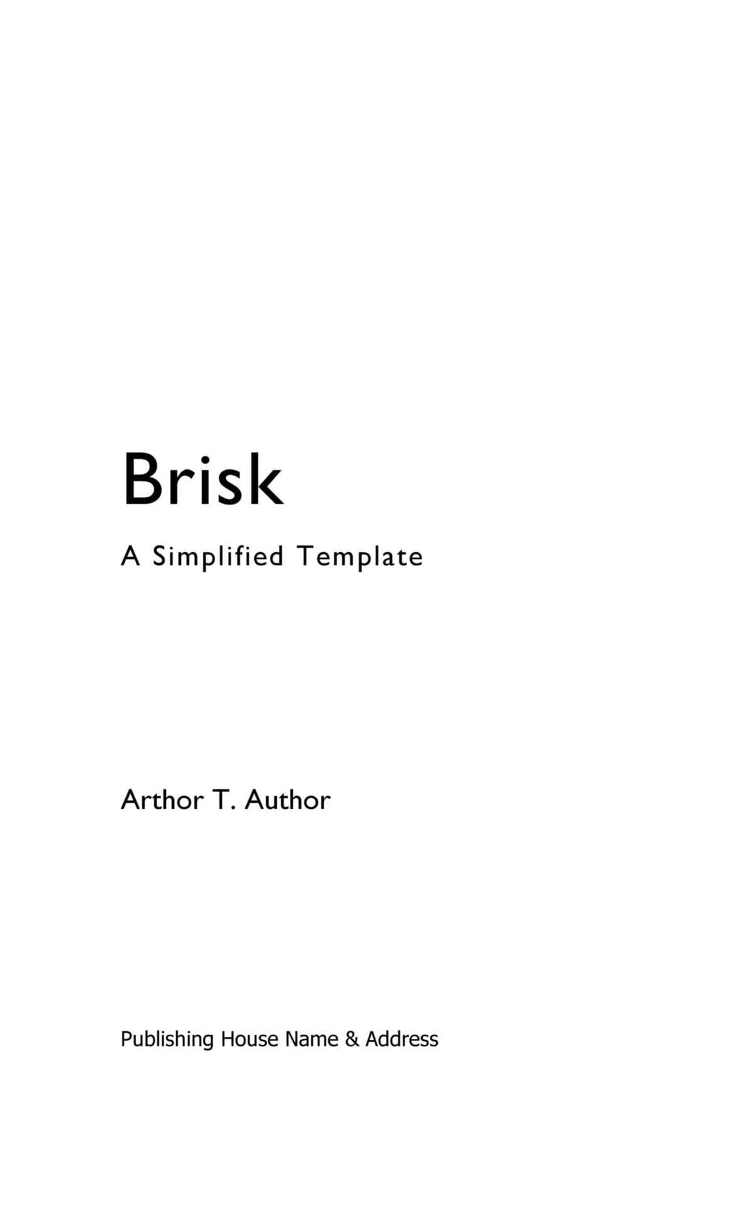 Brisk – Book Design Templates