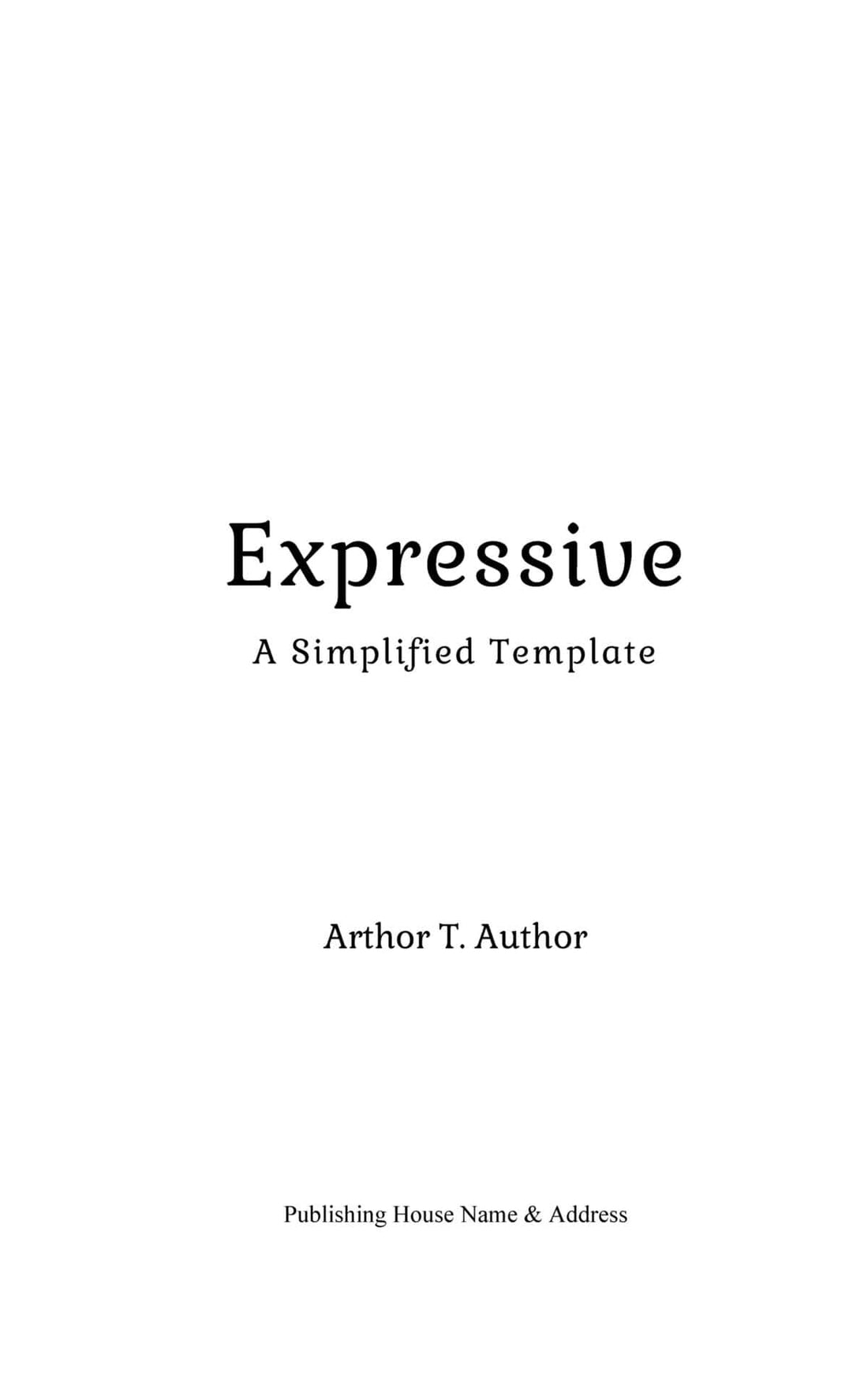 Expressive – Book Design Templates