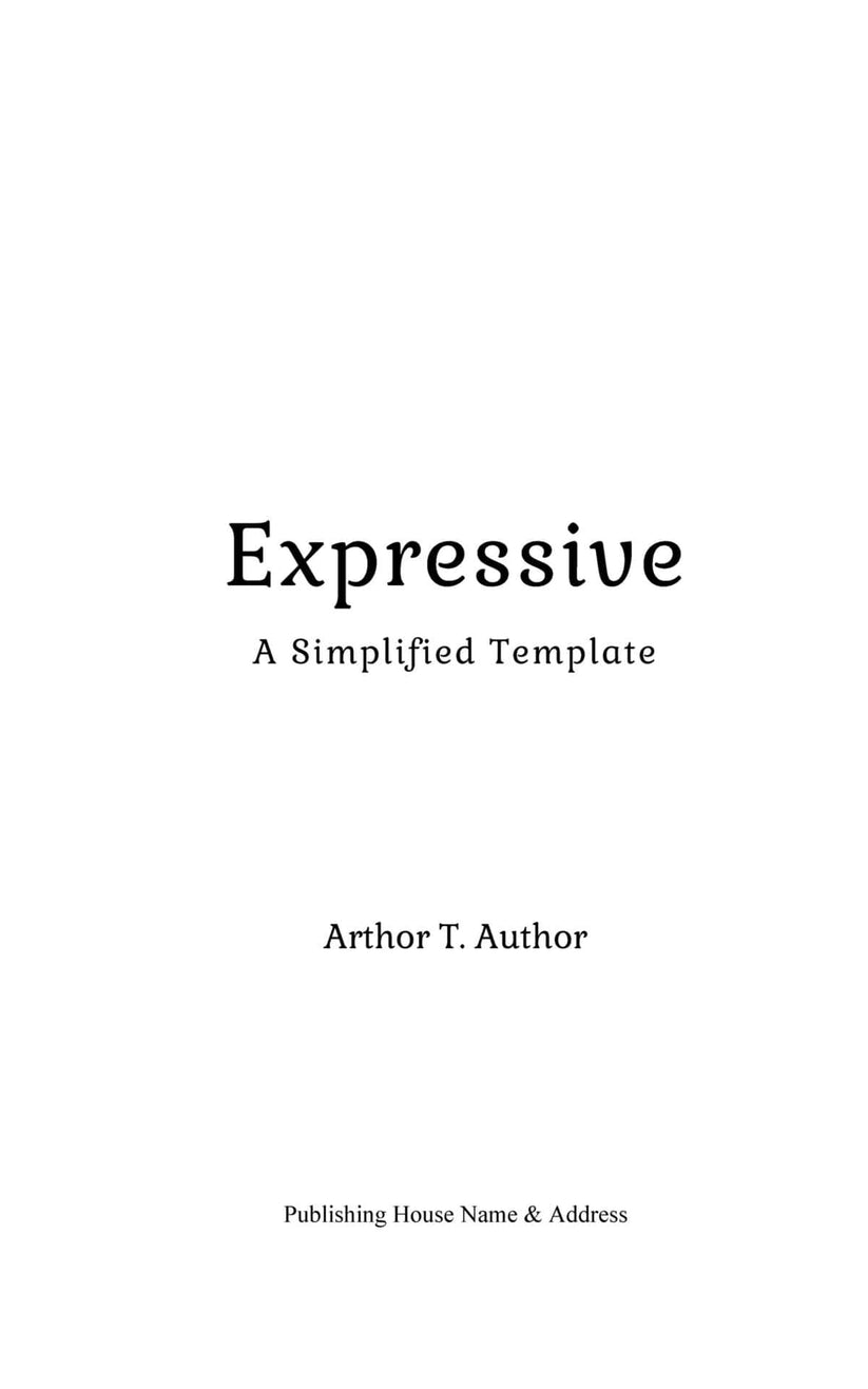 Expressive – Book Design Templates