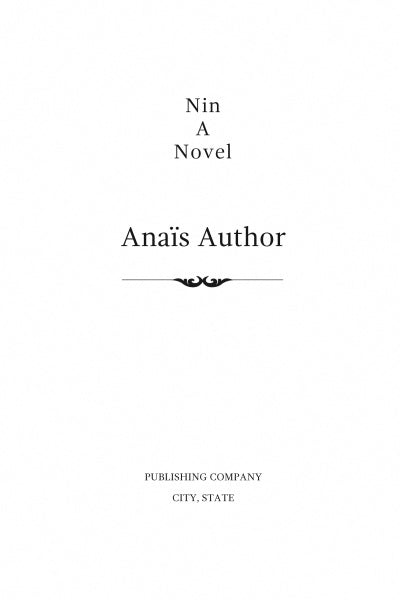 Nin – Book Design Templates